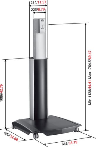 Vogels Trolley PFT2510 - REFURB - Professionele trolley voor grote schermen - AV-Outlet
